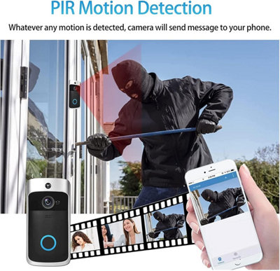 Smart Video Doorbell Wireless without include Battery Ring Doorbell ...