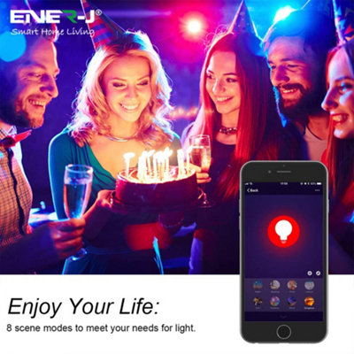 Smart Wi-Fi GLS LED Lamp B22, 9W, RGB+W+WW, Dimmable