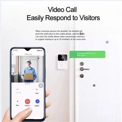 Smart WiFi Wireless Video Doorbell Security Ring Phone Camera Door Bell ...