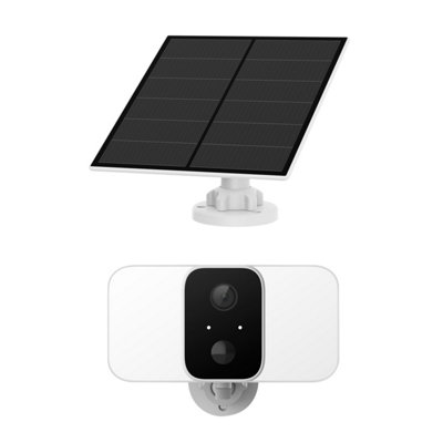 Smart Wireless Twin Floodlight Camera with Solar Panel, Energy Saving ...