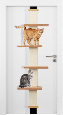 SmartCat Multilevel Cat Door Hanger Climber Scratching Post Pad ...