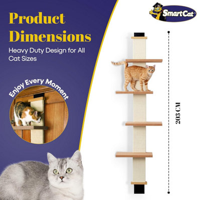 SmartCat Multilevel Cat Door Hanger Climber Scratching Post Pad ...