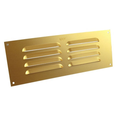 SmartHome 9" x 3" Louvre Vent Brass Anodised Aluminium/Metal ...