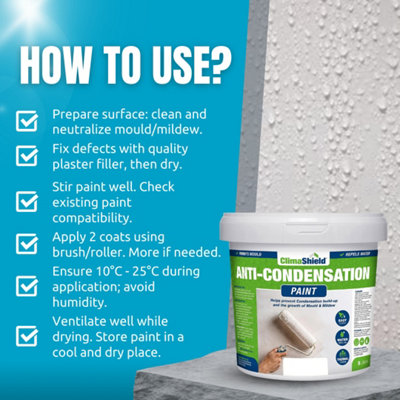 SmartSeal Anti-Condensation Paint, Wessex Stone (5L) Bathroom, Kitchen ...
