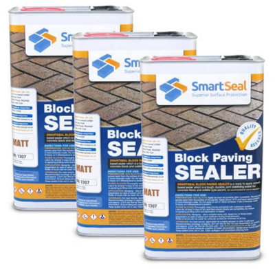 Smartseal Block Paving Sealer, Matt Finish, Strong Sand Hardener and ...