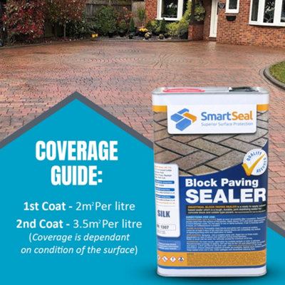 Smartseal Block Paving Sealer, Silk Wet Look, Strong Sand Hardener and ...