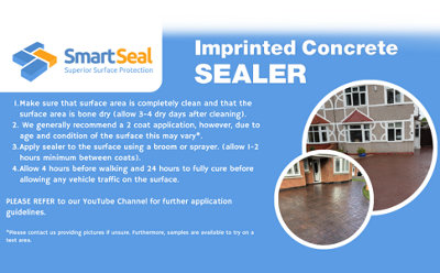 Smartseal Imprinted Concrete Sealer, Matt Finish, Driveway and Patio ...