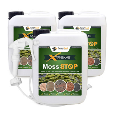 Smartseal Moss Killer, Xtreme Moss Stop and Algae Killer, Easy to apply ...