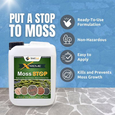 Smartseal Moss Killer, Xtreme Moss Stop and Algae Killer, Easy to apply ...