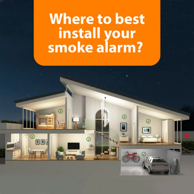Smartwares Smoke Detector / Fire Alarm 4 Pack (1 year replacable battery)