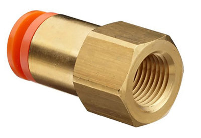 SMC Pneumatic Straight Threaded-To-Tube Adapter, Rc 1/4 Female, Push In ...
