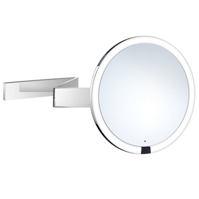 Smedbo Chrome Shaving Make Up LED Mirror USB Charging 7x Magnify