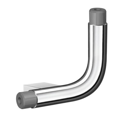 Smedbo Chromed Steel Right L-Shape Connection for Bathroom Grab Bar