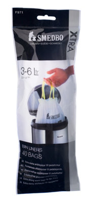 Smedbo Stainless Steel 6L Pedal Bin with Easy Clean Inner Liner