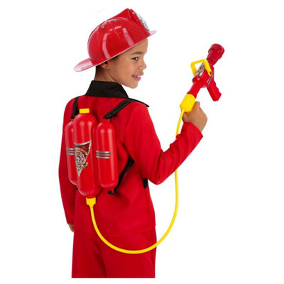 Smiffys Childrens/Kids Super Soaker Firefighter Costume Prop Set Red ...