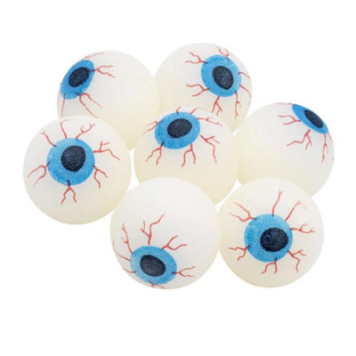 SMIFFYS POWERBALL GLOW IN THE DARK FAKE EYES (PACK OF 48) WHITE (ONE SIZE)