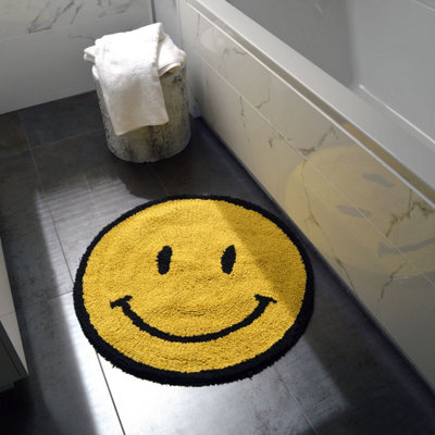 Smiley Face Reversible Bath Mat
