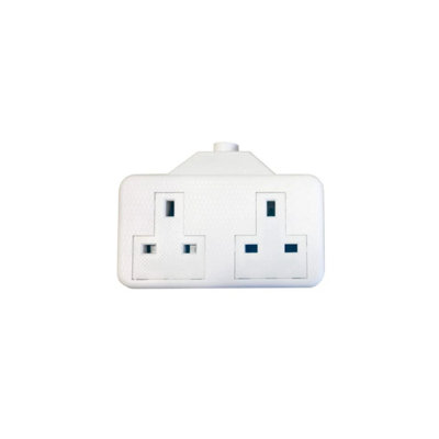 SMJ RTS2GW White Trailing Extension Socket 13A 2-Gang SMJRTS2GW