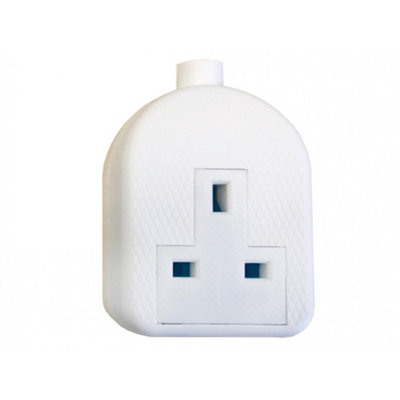 Smj White Trailing Extension Socket Multi Colour (1-Gang)