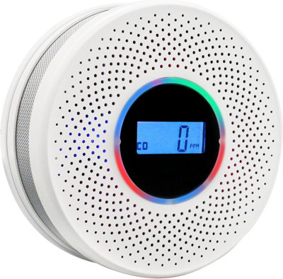 SMOKE CARBON MONOXIDE DETECTOR COMBO WITH DIGITAL DISPLAY AND SOUND ...