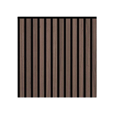Smoked Oak Wood Veneer Acoustic Slat Panel 2 x (52cmx 52cm), Easy to ...