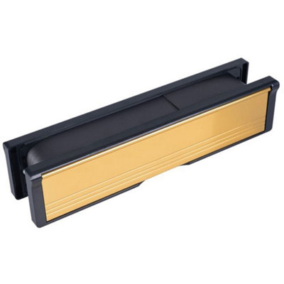 Smokeproof Intumescent Letterbox Assembly - 272mm Width Polished Gold ...