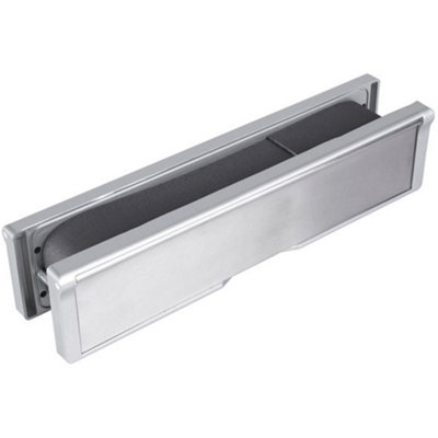 Smokeproof Intumescent Letterbox Assembly - 272mm Width Satin Steel ...