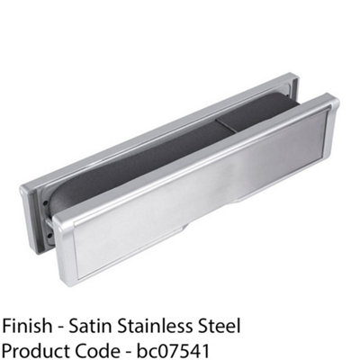 Smokeproof Intumescent Letterbox Assembly - 272mm Width Satin Steel ...