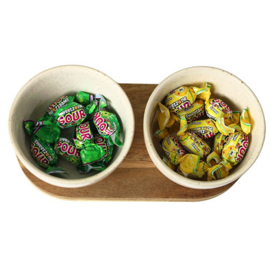 Snack Dish & Wood Tray 2pcs Serving Board Party Sauce Chips Dips ...