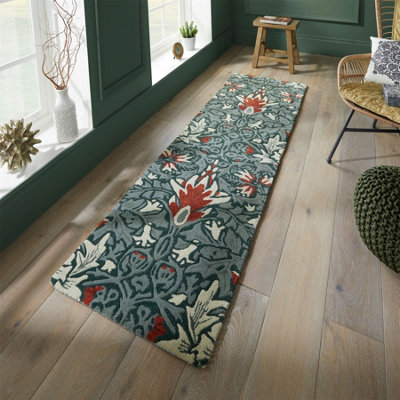 Snakeshead Runner Rugs 127207 in Thistle Russet by William Morris ...