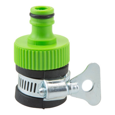Snap-On Hose Tap Connector With Steel Clip - Roots & Shoots | DIY at B&Q