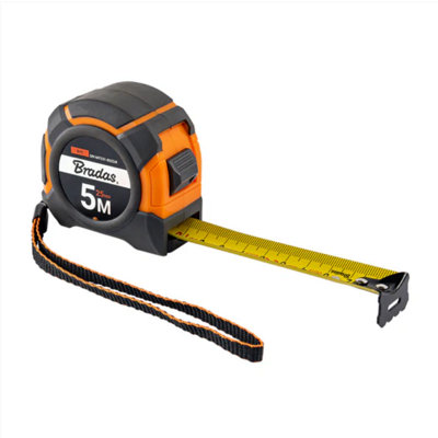 Snap Tape Measure 25mm Wide with Belt Clip - 5 Meters