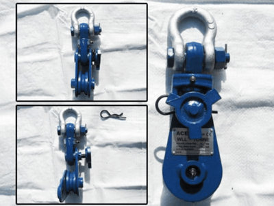 Snatch Block with Shackle 15T 8" (Swivel Heavy Duty Lifting 15 Ton 8 ...
