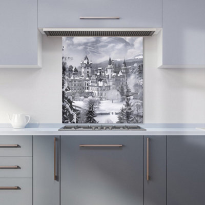 Snow-Covered Balmoral Castle Kitchen Splashback