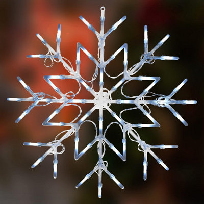 Snow Flake 50 LED Lights - Cool White | DIY at B&Q