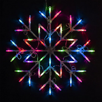 Snow Flake 50 LED Lights - Multicoloured | DIY at B&Q