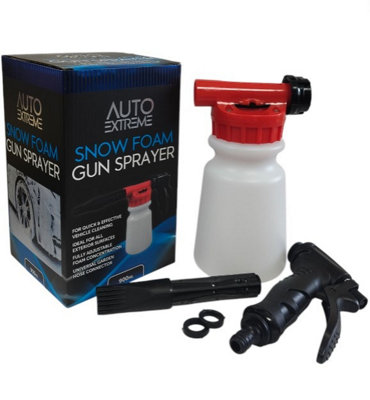Snow Foam Car Wash Spray Gun Bottle 900ml Universal Hose Connector