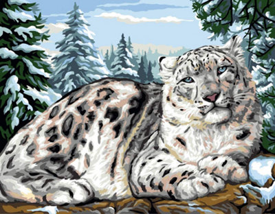 SNOW LEOPARD - Canvas: Royal Paris: Snow Leopard - Anchor