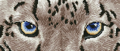 SNOW LEOPARD SPY - Diamond Painting Kit: Snow Leopard Spy - Diamond Dotz