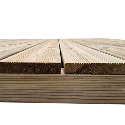Snowdon Timber Factory Reject Treated Value Decking Kit (H) 110mm (W) 2 ...