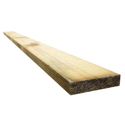 Snowdon Timber Garden T418 Treated 4"x 1" Timber (L) 2.4m (W) 100mm (T ...