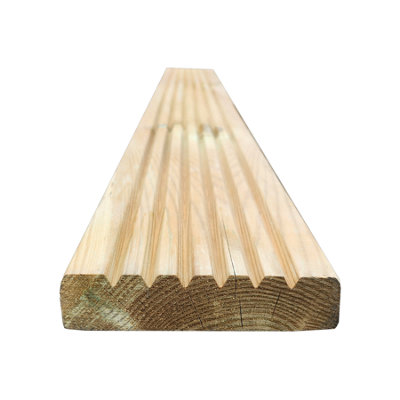 Snowdon Timber Garden Treated Decking Board 20 Pack (L) 2.4m (W) 120mm ...