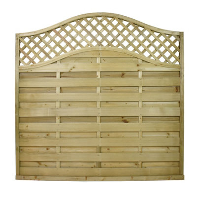 Snowdon Timber Omega Lattice Top Fence Panel (H) 1.8m (W) 1.8m