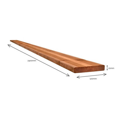 Snowdon Timber Treated Brown Decking Board 10 Pack (L) 2.4m (W) 120mm ...