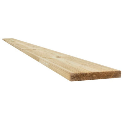 Snowdon Timber Treated Reject Extra-Wide Decking Board (T) 27mm (W ...