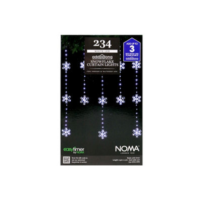 Snowflake Curtain Lights 234 Cool White LED
