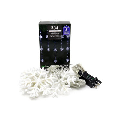 Snowflake Curtain Lights 234 Cool White LED