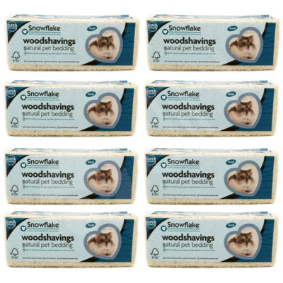 Snowflake Small Wood Shavings Animal Bedding - Pack of 8