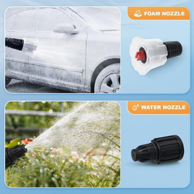Snowfoam Pump Sprayer Snow Foam Cannon Gun, 2L Heavy Duty Pressurised Soap Sprayer with Two ...