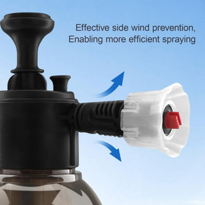 Snowfoam Pump Sprayer Snow Foam Cannon Gun, 2L Heavy Duty Pressurised Soap Sprayer with Two ...